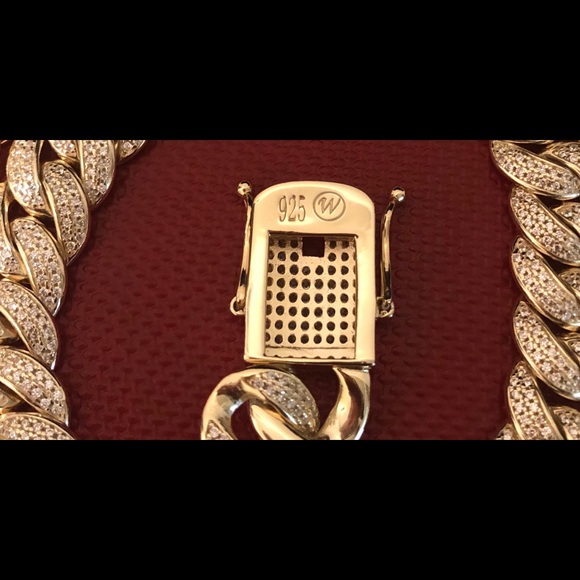 Accessories | 12mm 18 Inch Gold Over Solid 925 Cuban Chain | Poshmark